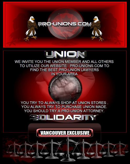 Pro-Unions Web Canada Brochures